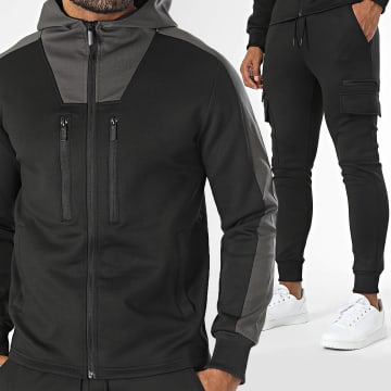 Zayne Paris - Ensemble De Survetement Noir Gris - LaBoutiqueOfficielle.com