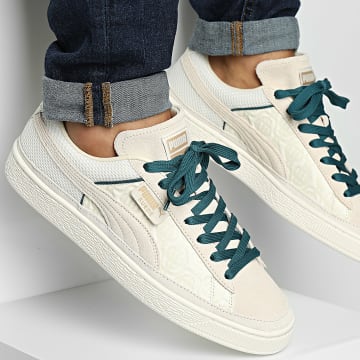 Puma - Baskets Suede Palm Tree Crew 398799 Alpine Snow Warm White ...