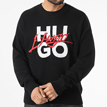HUGO - Pull Semou 50524553 Noir - LaBoutiqueOfficielle.com