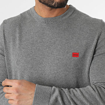 HUGO - Pull San Cassius 50475083 Gris Chiné - LaBoutiqueOfficielle.com