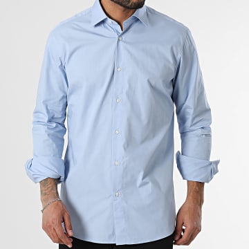 HUGO - Chemise Manches Longues Valerio 50519812 Bleu Clair ...