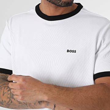 BOSS - Tee Shirt Tape Rib 50530996 Blanc - LaBoutiqueOfficielle.com