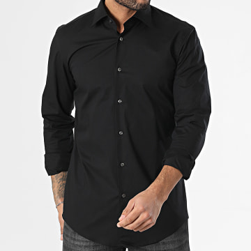 BOSS - Chemise Manches Longues Hank Kent 50469345 Noir ...