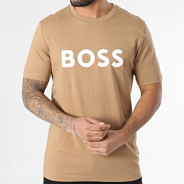 BOSS - Tee Shirt Tiburt 354 50495742 Camel - LaBoutiqueOfficielle.com