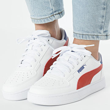 Puma - Baskets Femme Caven 2.0 Jr 393837 Puma White Red Fire Blue ...