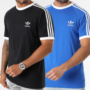 Adidas Originals - Lot De 2 Tee Shirts A Bandes 3 Stripes IA4845 JD2880 ...