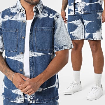 Uniplay - Ensemble Chemise Jean Manches Courtes Et Short Jean 111 Bleu ...