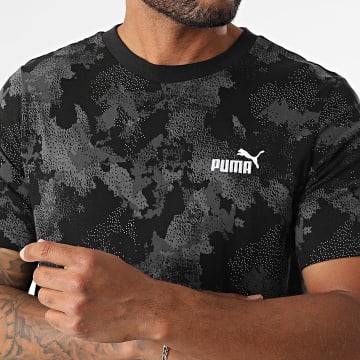 Puma - Tee Shirt Essential Camo 689369 Gris Anthracite Noir ...
