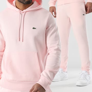 Lacoste - Ensemble De Survêtement Logo Brodé Crocodile Classic Fit Rose ...