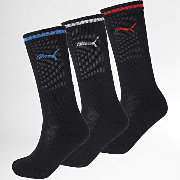 Puma - Lot De 3 Paires De Chaussettes 100000946 Noir Bleu Rouge Blanc ...