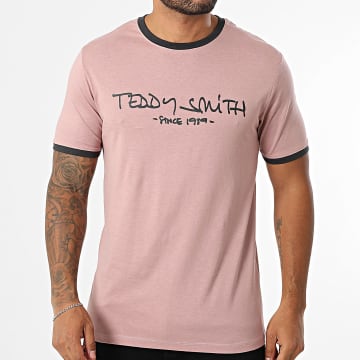 Teddy Smith - Tee Shirt Ticlass 11017833D Rose Gris Anthracite - LaBoutiqueOfficielle.com