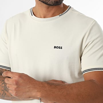 BOSS - Tee Shirt Taul 50521245 Beige Clair Noir - LaBoutiqueOfficielle.com