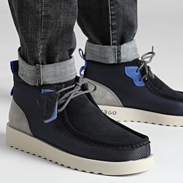 Clarks - Chaussures Wallabee FTR2 Navy Combi - LaBoutiqueOfficielle.com