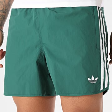 Adidas Originals - Short Jogging A Bandes Sprinter KE3569 Vert Foncé ...