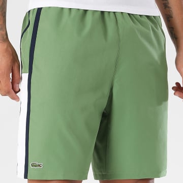 Lacoste - Short Jogging Diamanté Logo Brodé Crocodile Vert Blanc Bleu ...