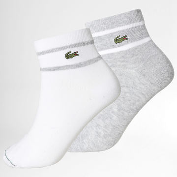 Lacoste - Lot De 2 Paires De Chaussettes Logo Brodé Crocodile Blanc ...