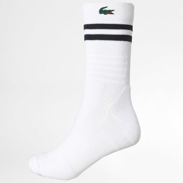 Lacoste - Paire De Chaussettes Logo Crocodile Blanc ...