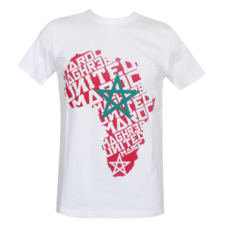 Maghreb United - Tee shirt Maghreb United Blanc Maroc Afrique ...
