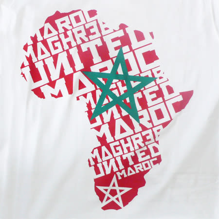 Maghreb United - Tee shirt Maghreb United Blanc Maroc Afrique ...