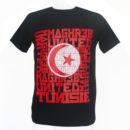 Maghreb United - Tee shirt Maghreb United Noir Tunisie Flag ...