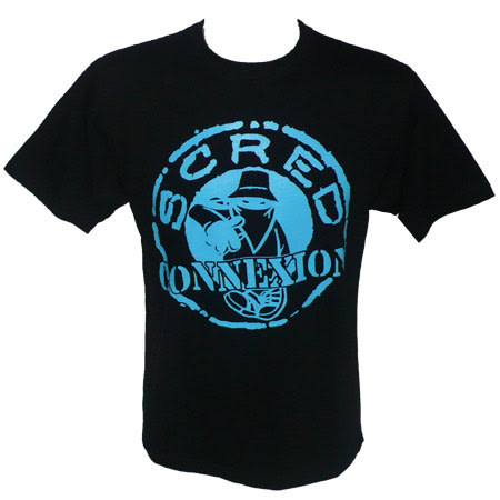 Scred Connexion - Tee Shirt Scred Connexion Noir Logo Bleu - LaBoutiqueOfficielle.com