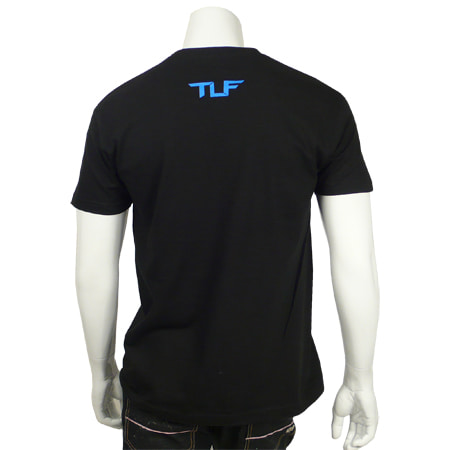 TLF - Tee Shirt TLF Logo Noir Typo Bleu - Ryses
