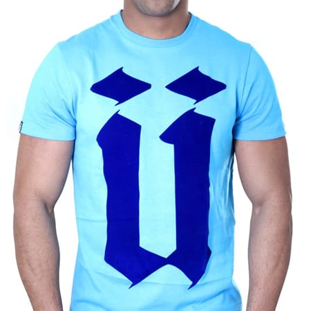Unkut - Tee shirt Unkut Mafia Osaka Bleu Turquoise Typo Bleu Roi ...