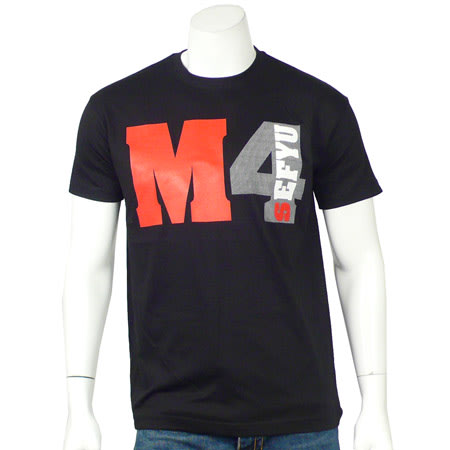 Sefyu - Tee Shirt Sefyu M4 Noir Typo Rouge - LaBoutiqueOfficielle.com