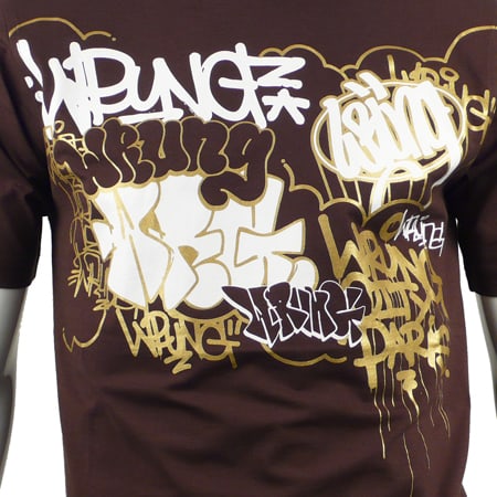Wrung - Tee Shirt Wrung Wall Terror Marron - LaBoutiqueOfficielle.com