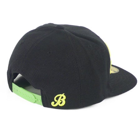 Bling Bling - Casquette Snapback Bling Boston Noir Brodee Jaune Fluo ...