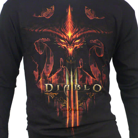 Diablo 3 - Tee Shirt Manche Longue Diablo III Burning Noir ...