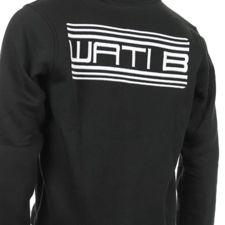 Wati B - Teddy Coton Wati B Classic Noir Brodé Blanc ...