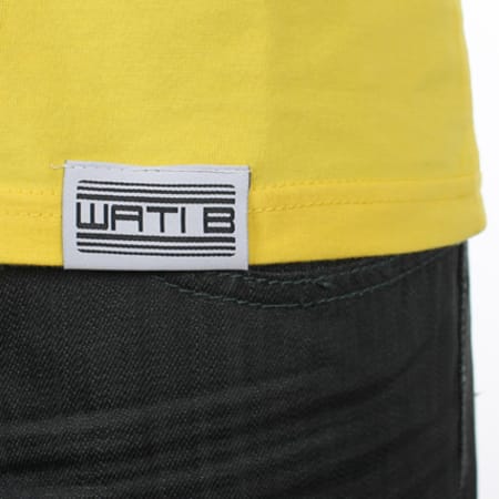 Wati B - Tee Shirt Wati B Classic Jaune Logo Noir ...
