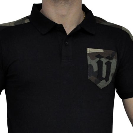 Unkut - Polo Unkut Napa Noir Poche Camouflage - LaBoutiqueOfficielle.com