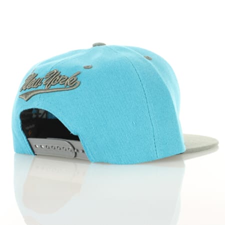 Bling Bling - Casquette Snapback Bling NY 071 Bleu Turquoise Typo Gris ...