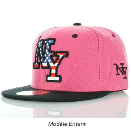 Bling Bling - Casquette Snapback Enfant Bling NY BL030 Rose Noir ...
