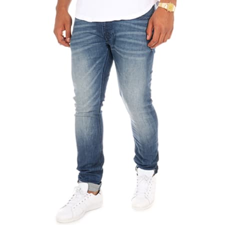 Lee - Jean Slim Luke Ocean Worn Bleu Denim - LaBoutiqueOfficielle.com