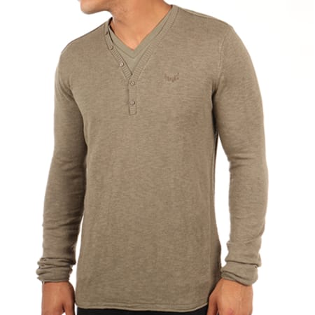 Kaporal - Pull Relmi Vert Kaki - LaBoutiqueOfficielle.com