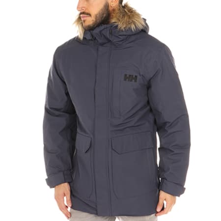 Helly Hansen - Parka Fourrure Dublin Bleu Marine - LaBoutiqueOfficielle.com