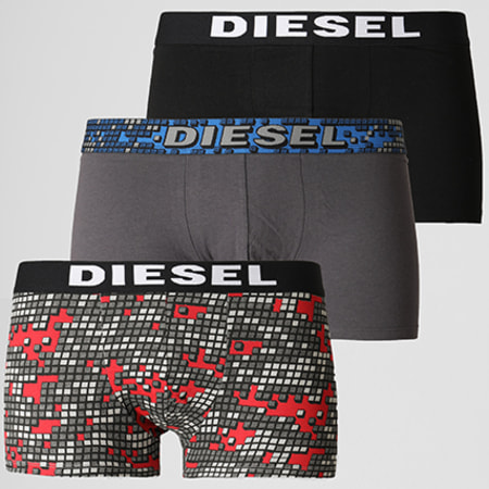 Diesel - Lot De 3 Boxers Shawn 00SAB2-0BATA Gris Anthracite Noir ...