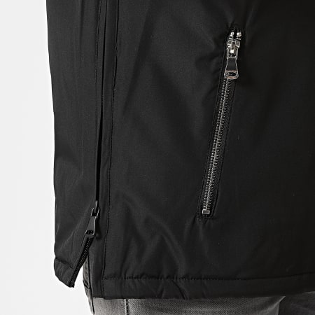 LBO - Parka Fourrure Enfilable Demi Zip Avec Poche Noir Noir ...