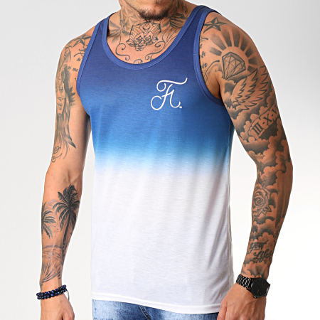 Final Club - Débardeur Avec Broderie Et Dégradé 265 Bleu Blanc ...