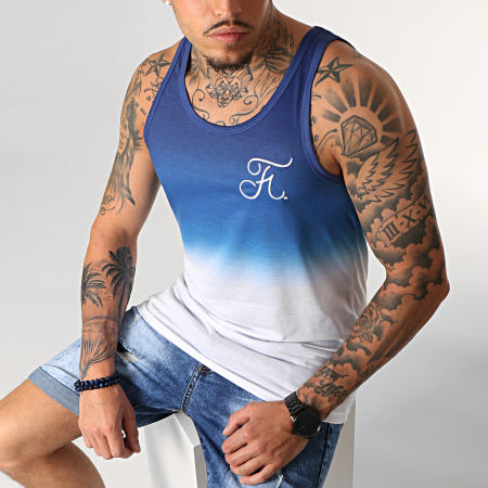 Final Club - Débardeur Avec Broderie Et Dégradé 265 Bleu Blanc ...