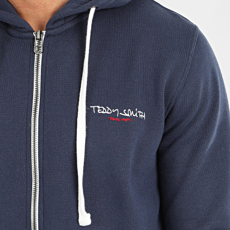 Teddy Smith - Sweat Zippé Capuche Jarik Bleu Marine ...