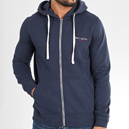 Teddy Smith - Sweat Zippé Capuche Jarik Bleu Marine ...