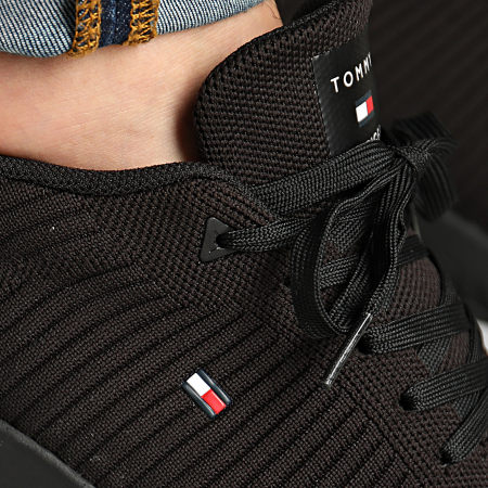 Tommy Hilfiger - Baskets Corporate Knit Rib Runner FM0FM02938 Black ...