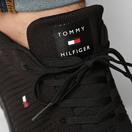 Tommy Hilfiger - Baskets Corporate Knit Rib Runner FM0FM02938 Black ...