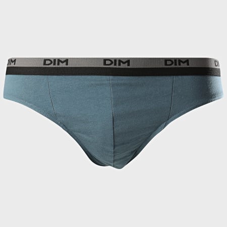 Dim - Lot De 3 Slips Coton Stretch D6638 Gris Bleu ...