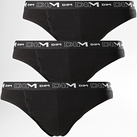 Dim - Lot De 3 Slips Coton Stretch D6595 Noir - LaBoutiqueOfficielle.com