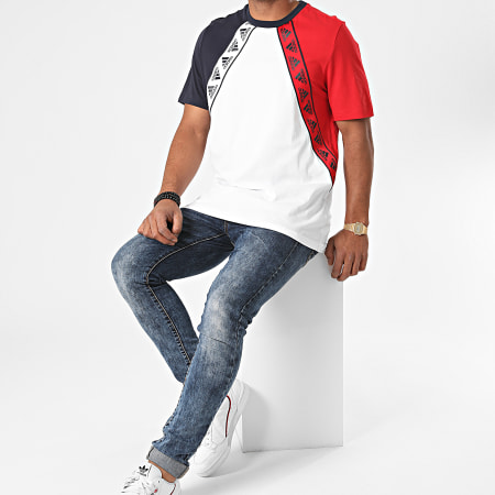 Adidas Sportswear - Tee Shirt Tricolore MHS GFX FR7157 Blanc Bleu ...